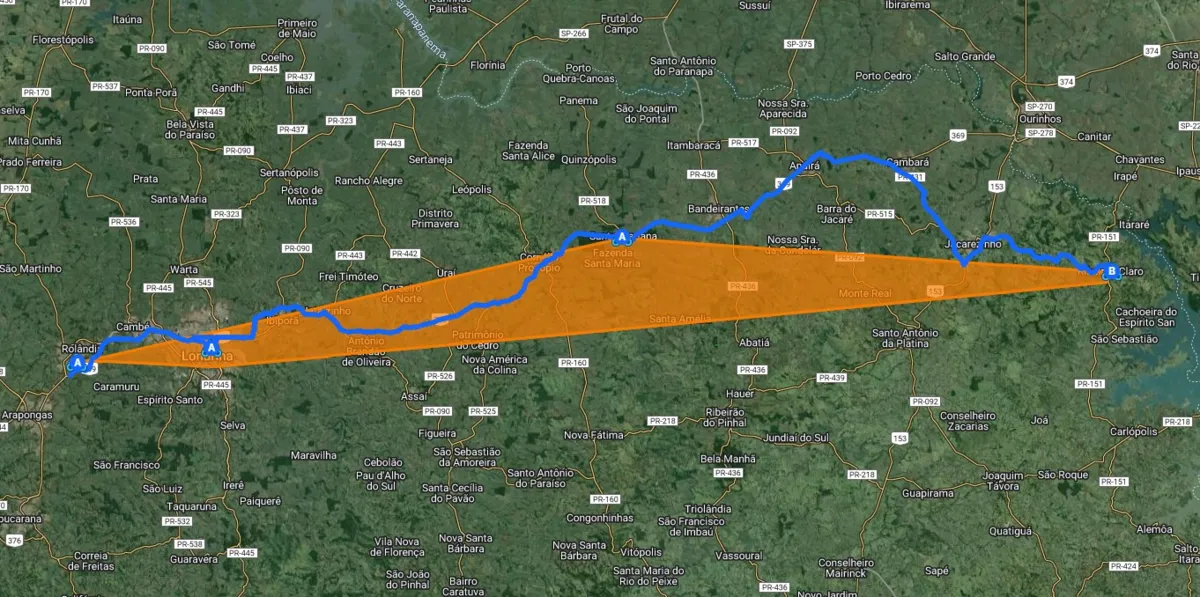 Folha de Londrina no Google mapas