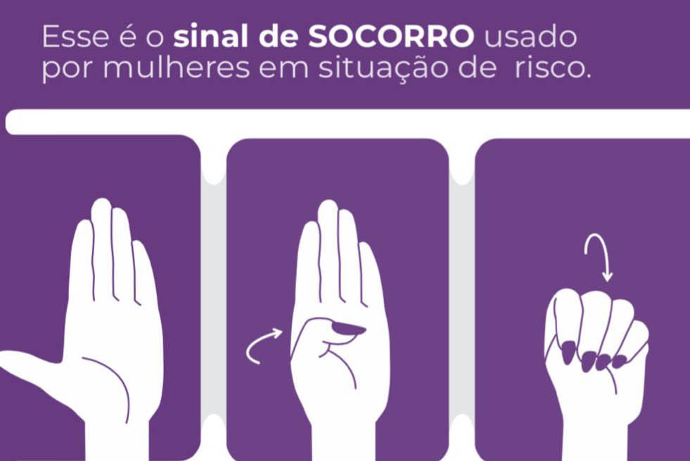 Mulher faz sinal universal de socorro e é salva em Apucarana